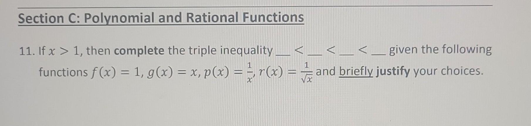 Solved functions f(x)=1,g(x)=x,p(x)=x1,r(x)=x1 and briefly | Chegg.com