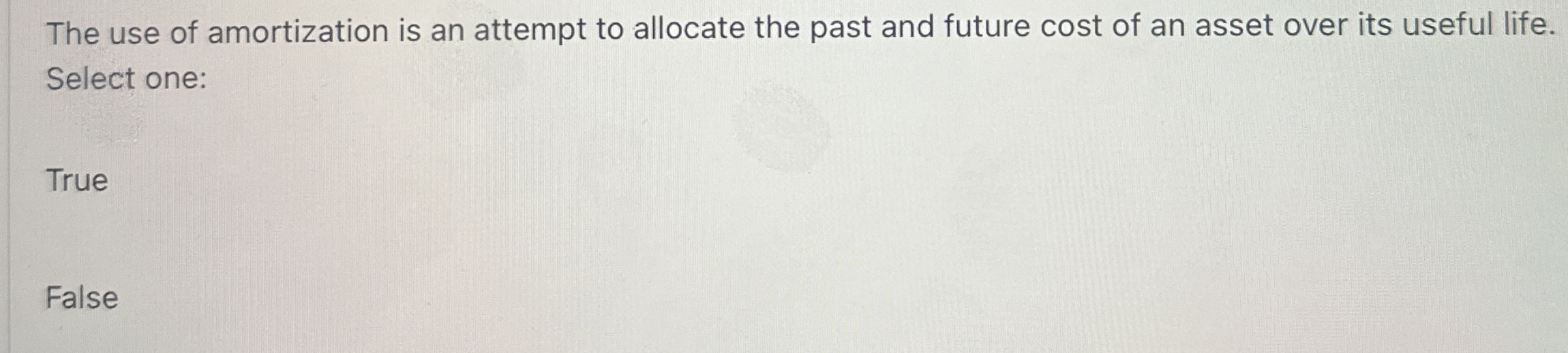 Solved The use of amortization is an attempt to allocate the | Chegg.com