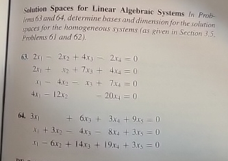 Solved Solution Spaces for Linear Algebraic Systems In | Chegg.com