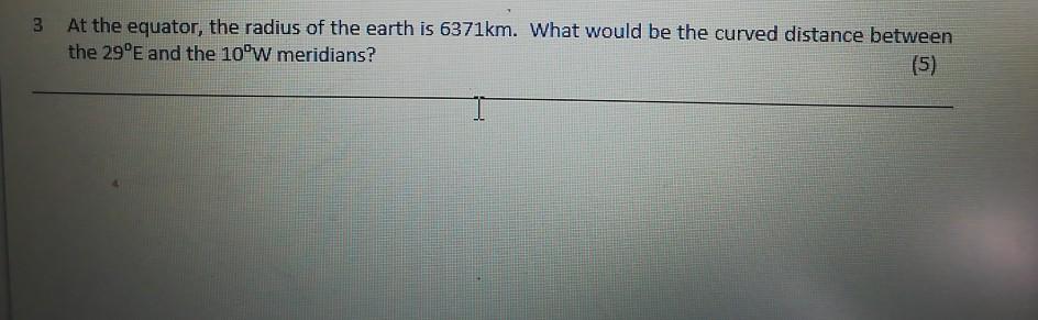 Solved 3 At the equator, the radius of the earth is 6371km. | Chegg.com