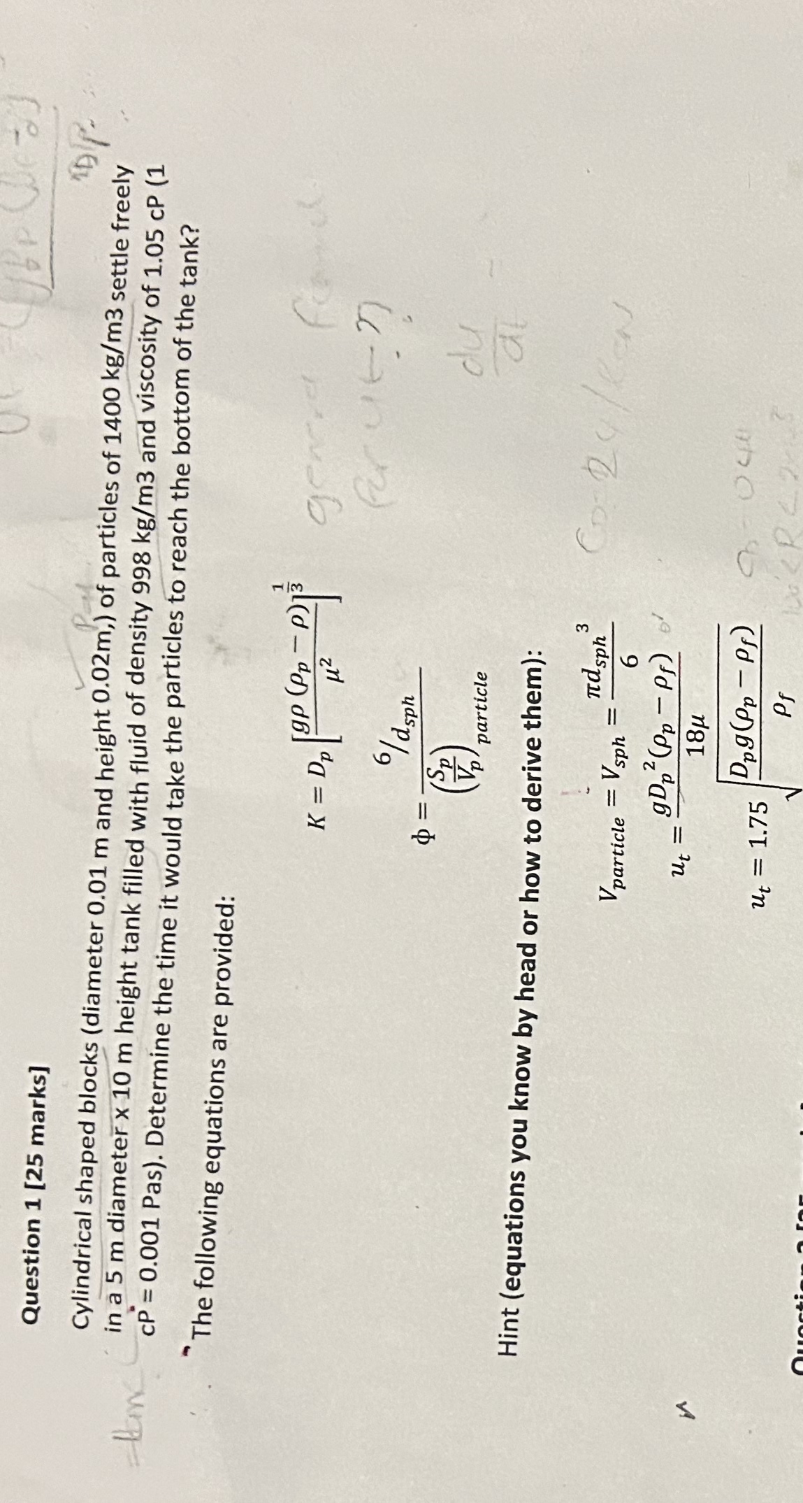 Solved Question 1 [25 ﻿marks]Cylindrical shaped blocks | Chegg.com