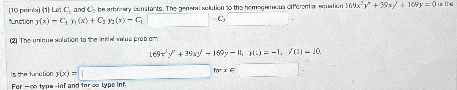 Solved (10 ﻿points) (1) ﻿Let C1 ﻿and C2 ﻿be arbitrary | Chegg.com