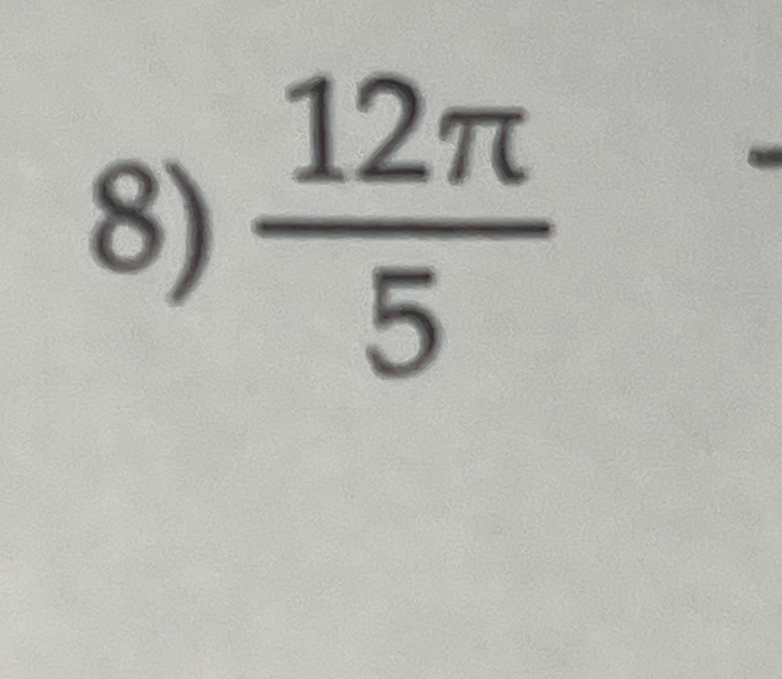 Solved 12π5 | Chegg.com