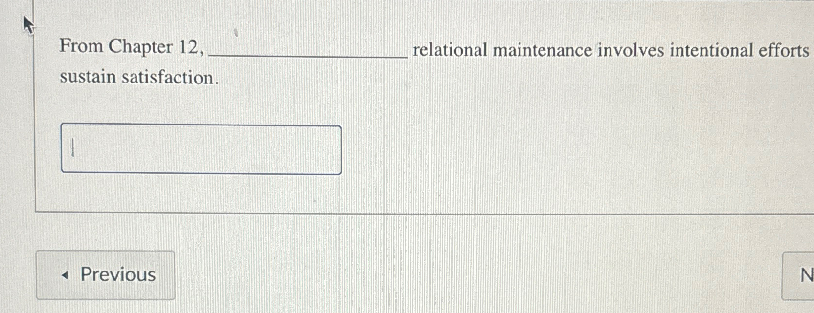 Solved From Chapter 12 ﻿relational maintenance involves | Chegg.com