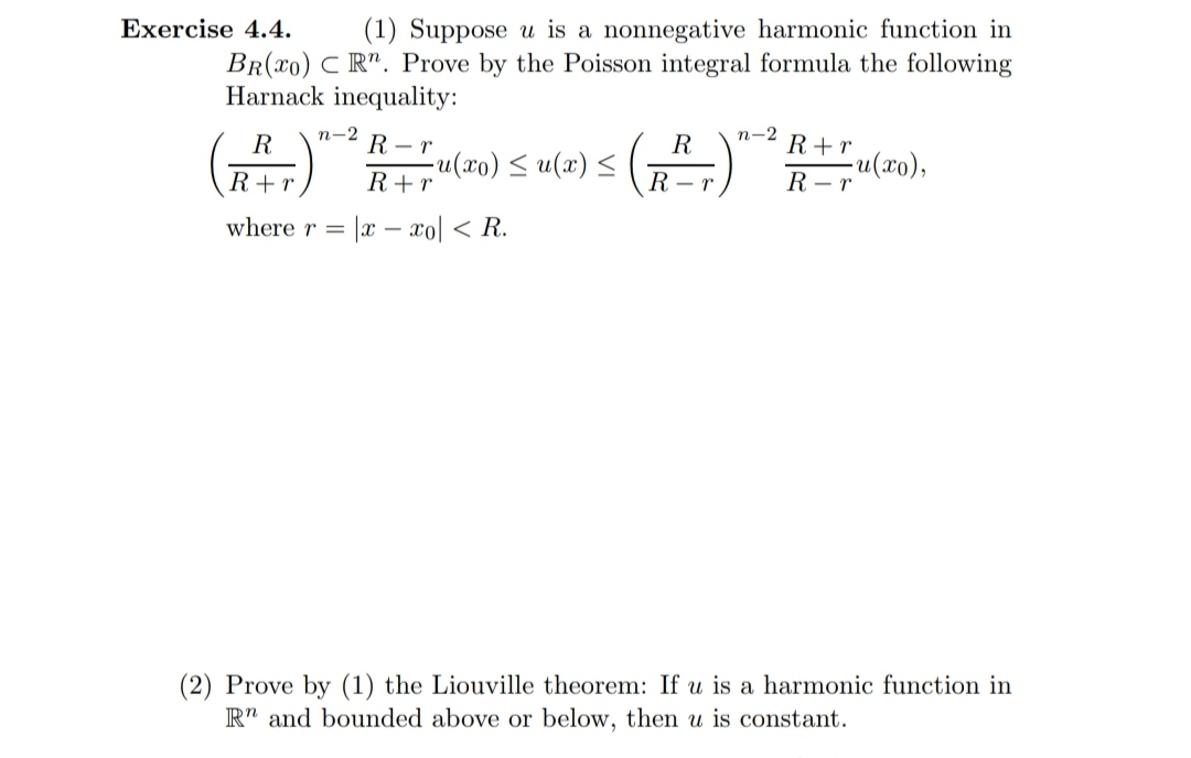 Solved Exercise 4.4. (1) ﻿Suppose u ﻿is a nonnegative | Chegg.com