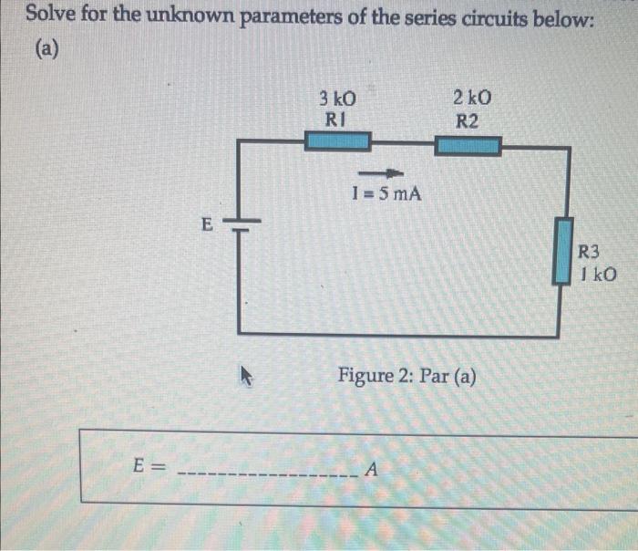 Solved Solve for the unknown parameters of the series | Chegg.com