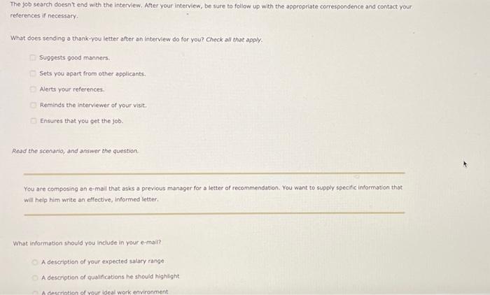 The job search doesnt end with the interview. After | Chegg.com