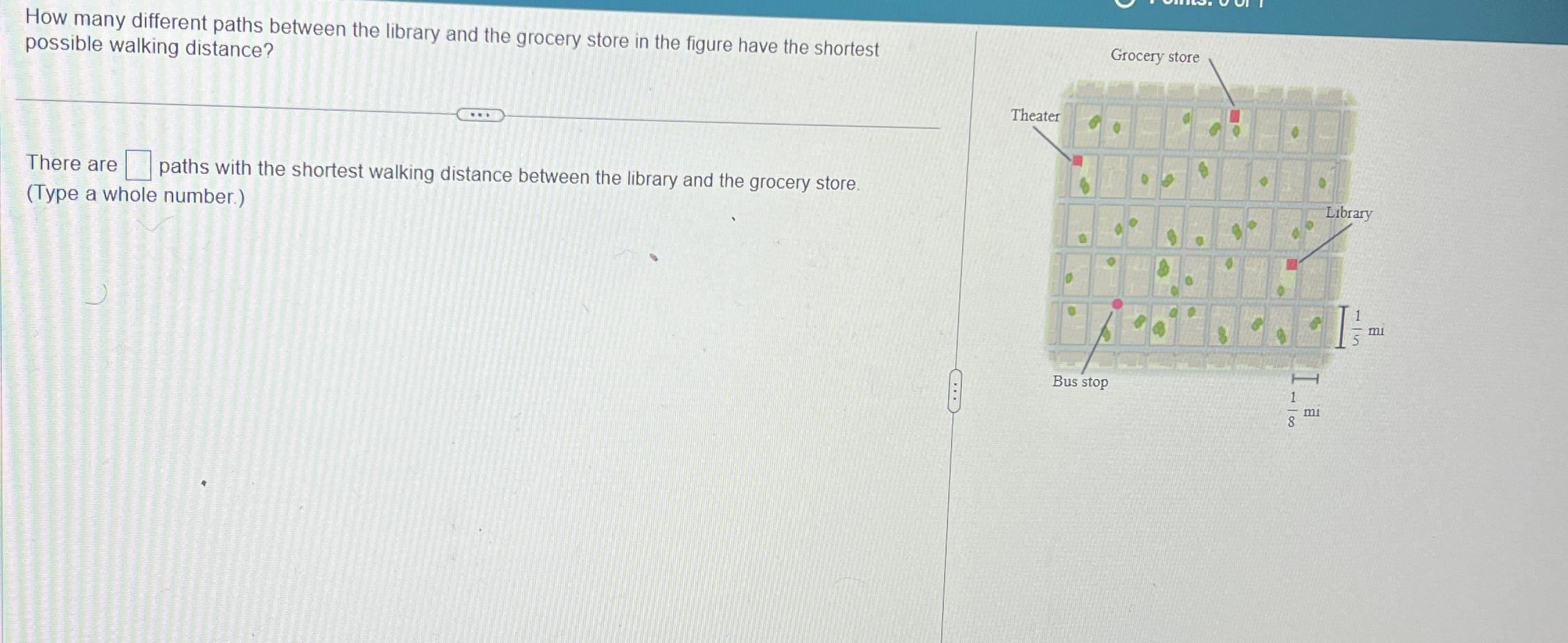 Solved How many different paths between the library and the | Chegg.com