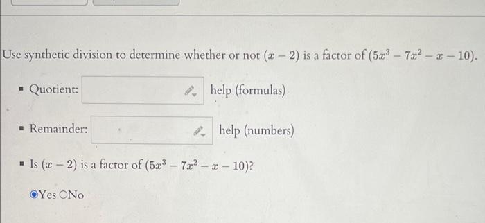 Solved Use synthetic division to determine whether or not | Chegg.com