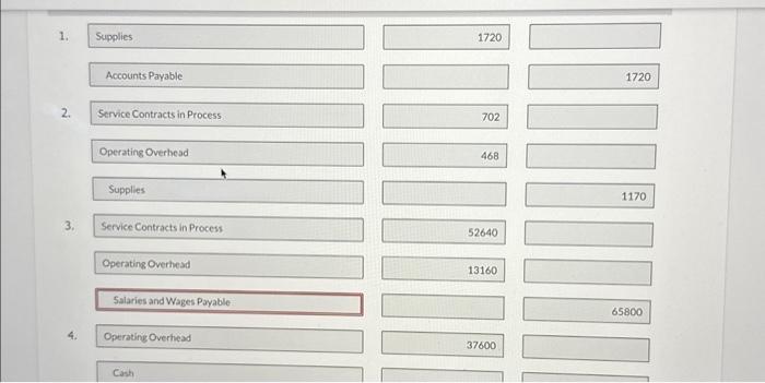 Solved Determine the balance of the Service Contracts in | Chegg.com