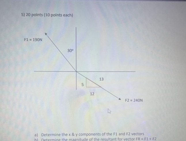 Solved 20 ﻿points ( 10 ﻿points each)a) ﻿Determine the x ﻿& y | Chegg.com