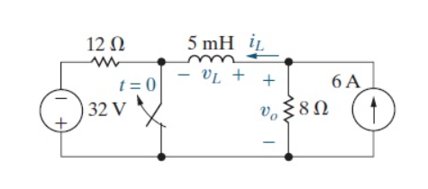 Solved Choose the correct numerical expression for iL(t) | Chegg.com