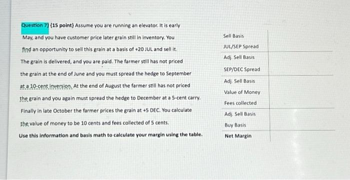 Solved Question 7) (15 point\} Assume you are running an | Chegg.com