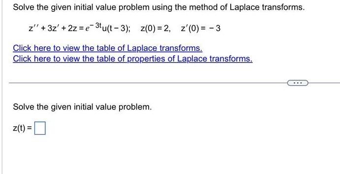 Solve the given initial value problem using the | Chegg.com