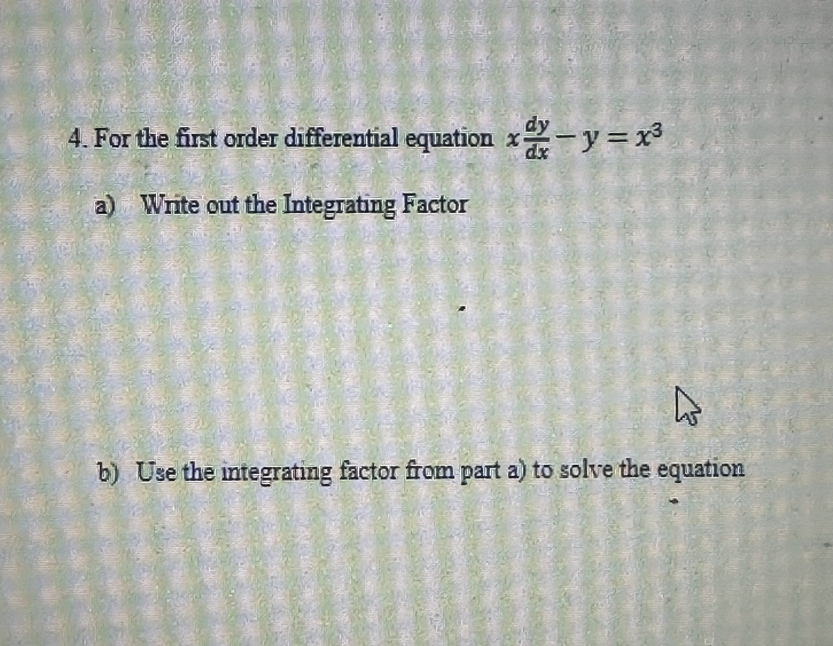 Solved For the first order differential equation | Chegg.com