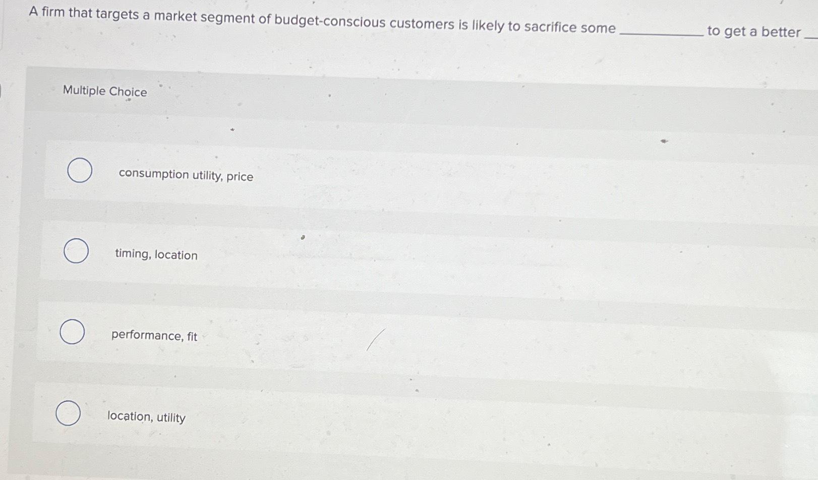 Solved A firm that targets a market segment of | Chegg.com