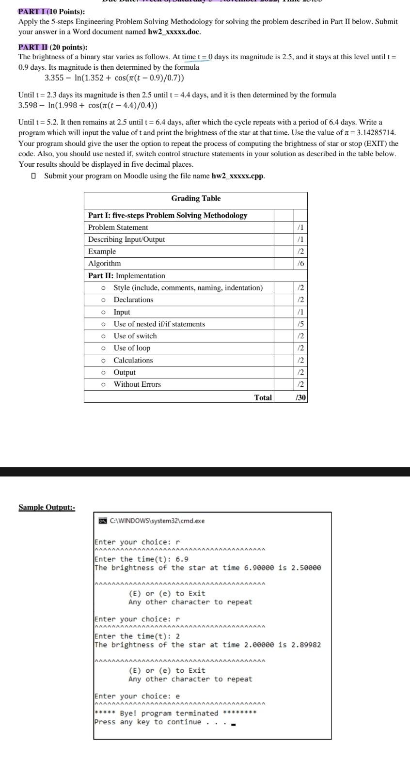 Solved PART I (10 Points): Apply the 5-steps Engineering | Chegg.com