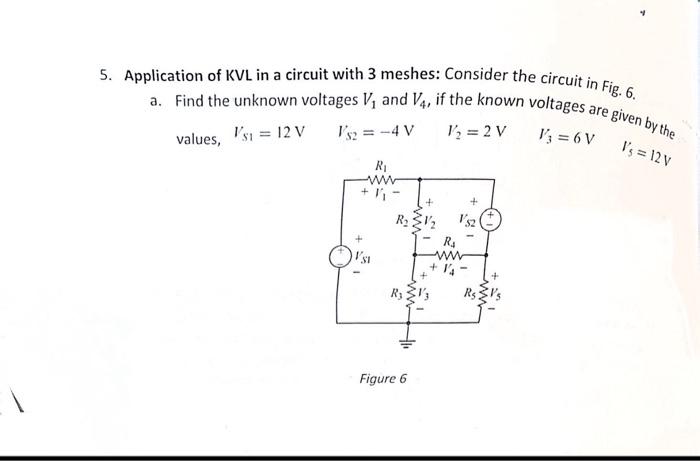 Solved 5. Application of KVL in a circuit with 3 meshes: | Chegg.com