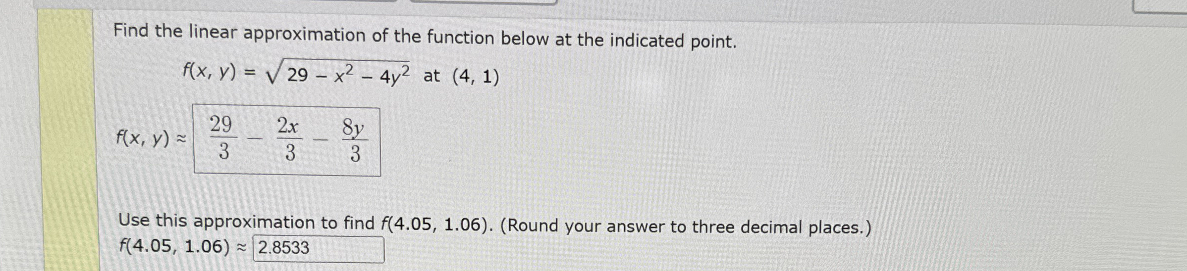 Find the linear approximation of the function below | Chegg.com