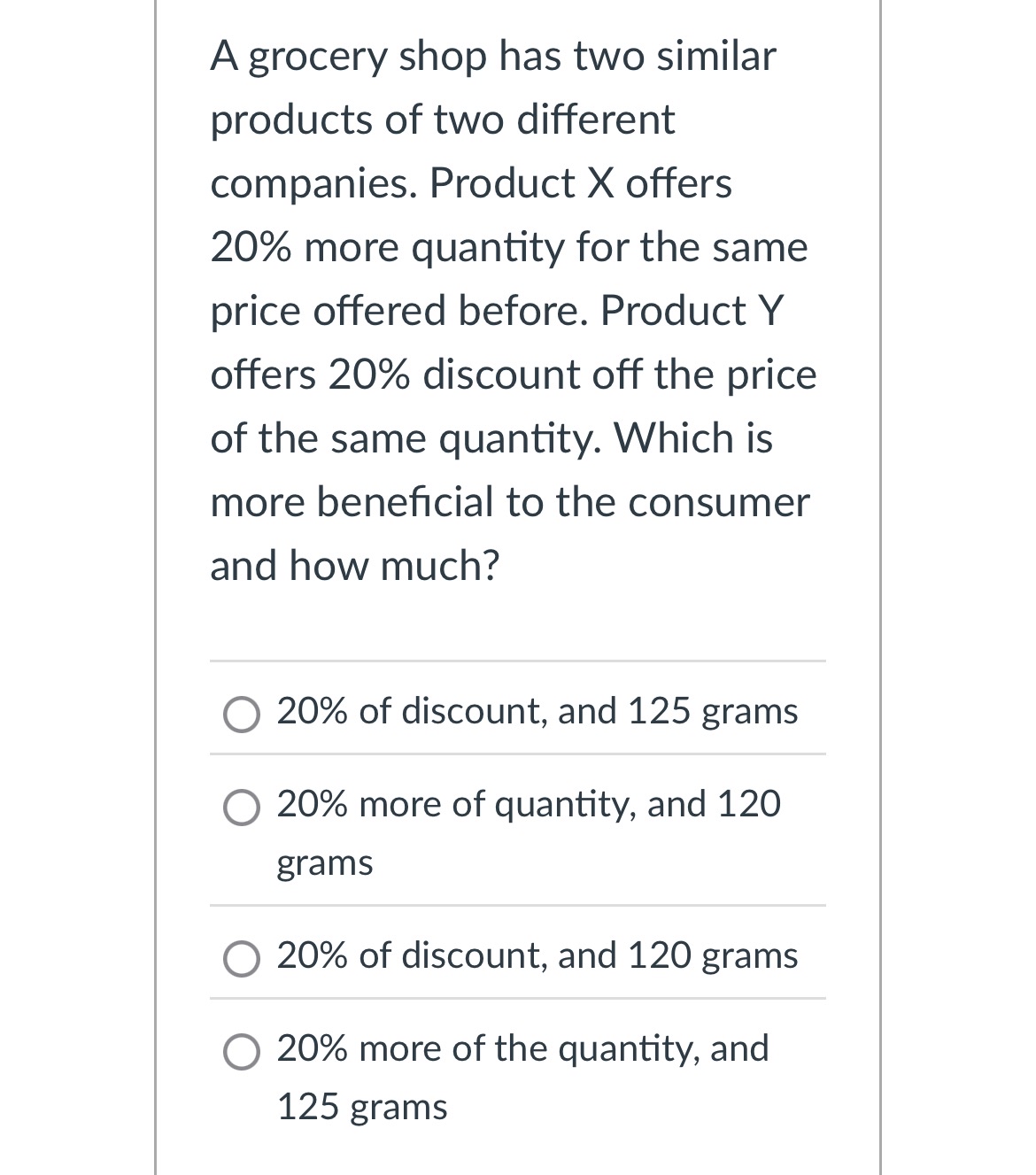 Solved A grocery shop has two similar products of two | Chegg.com