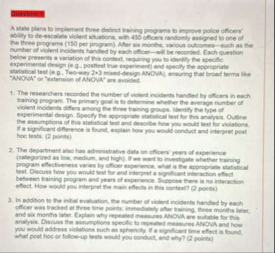 Solved Question.A state plans to implement three distinct | Chegg.com