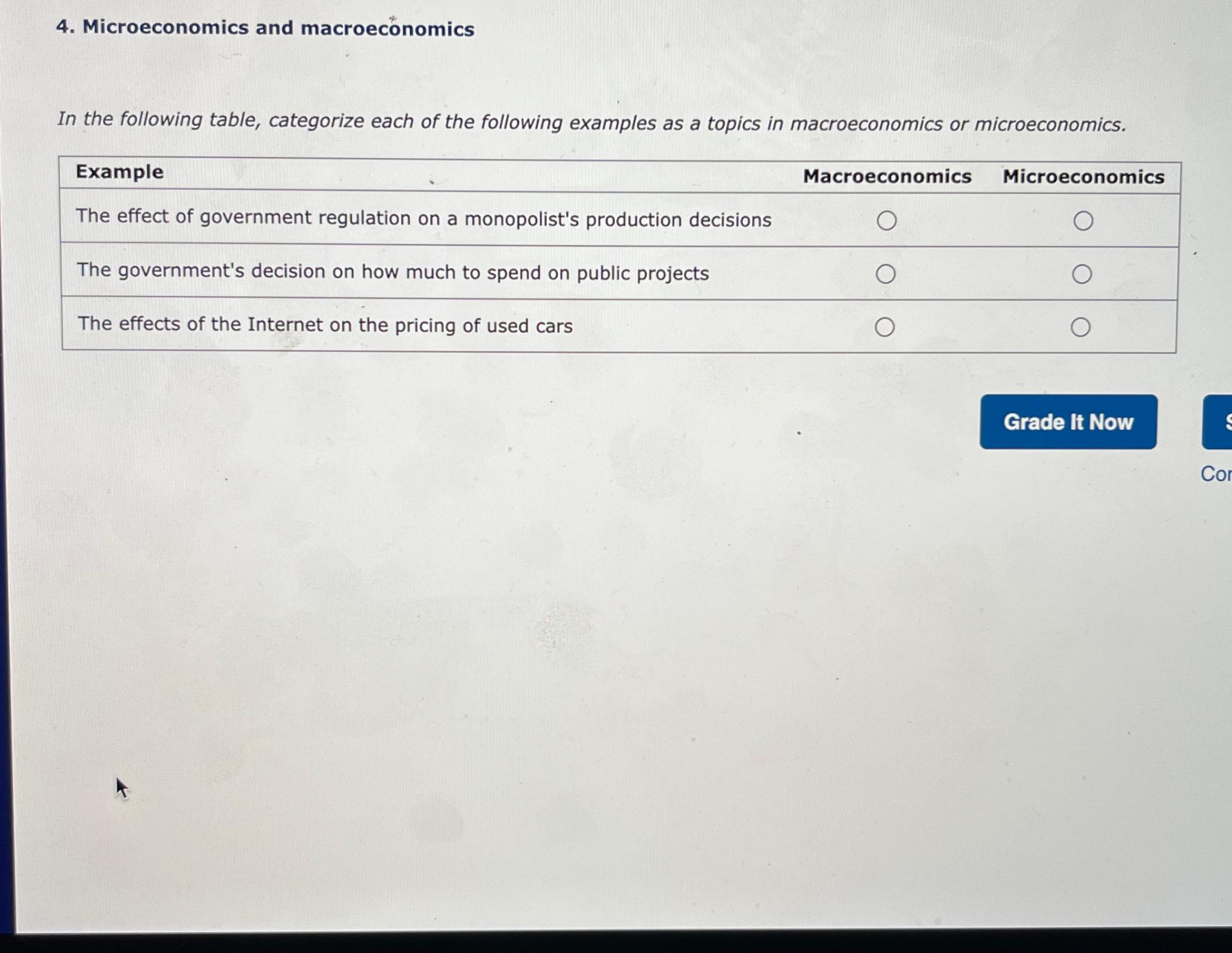 Solved Microeconomics and macroeconomicsIn the following | Chegg.com