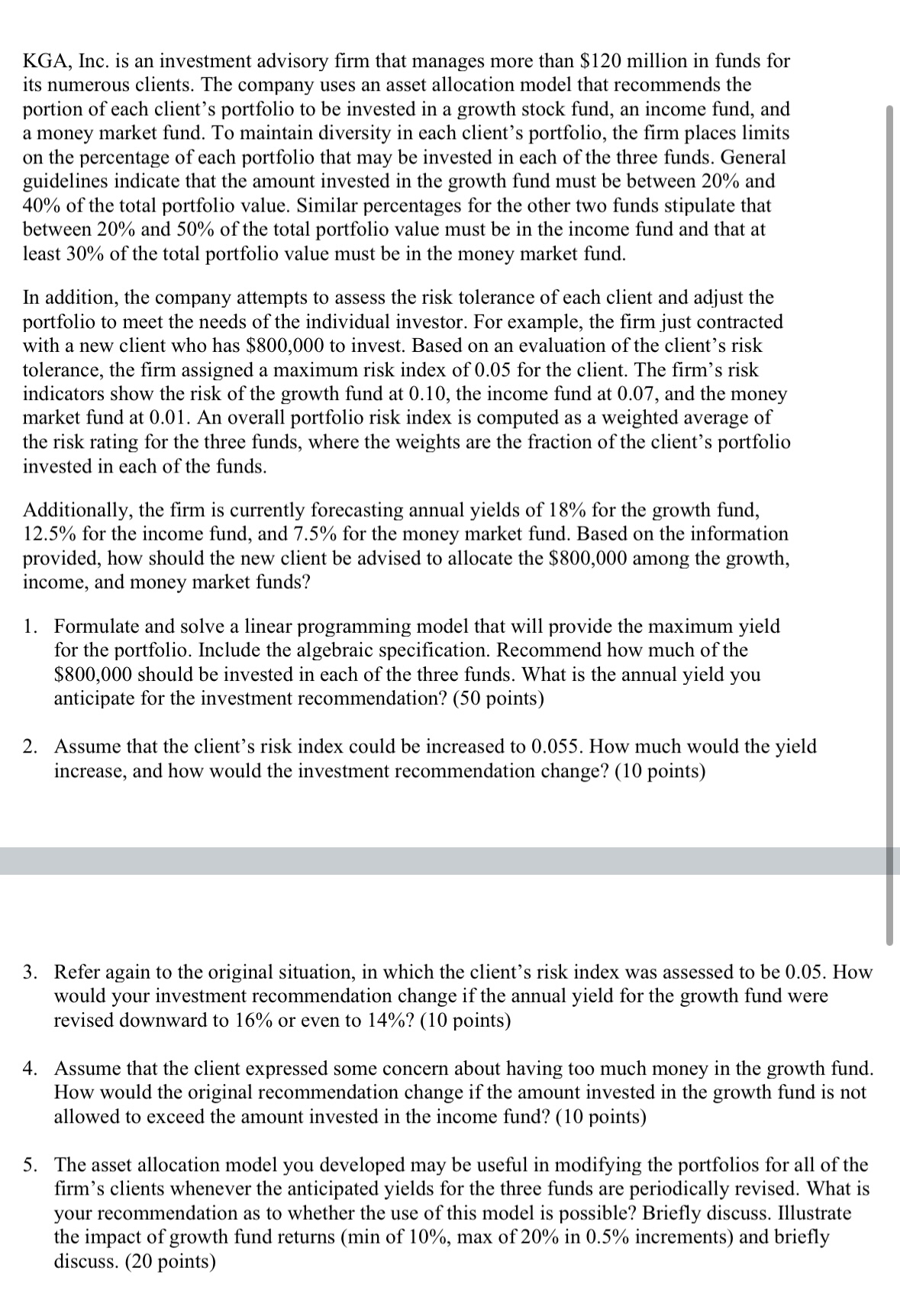 Solved Please answer all questions. Thank you! KGA, Inc. is | Chegg.com