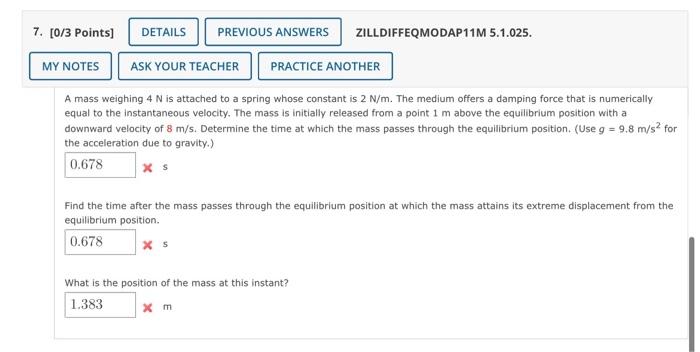 Solved MY NOTES ASK YOUR TEACHER PRACTICE ANOT Achenhely the | Chegg.com Solved MY NOTES ASK YOUR TEACHER PRACTICE ANOT Achenhely the | Chegg.com