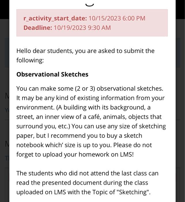 r_activity_start_date: 10/15/2023 6:00 PM Deadline: | Chegg.com