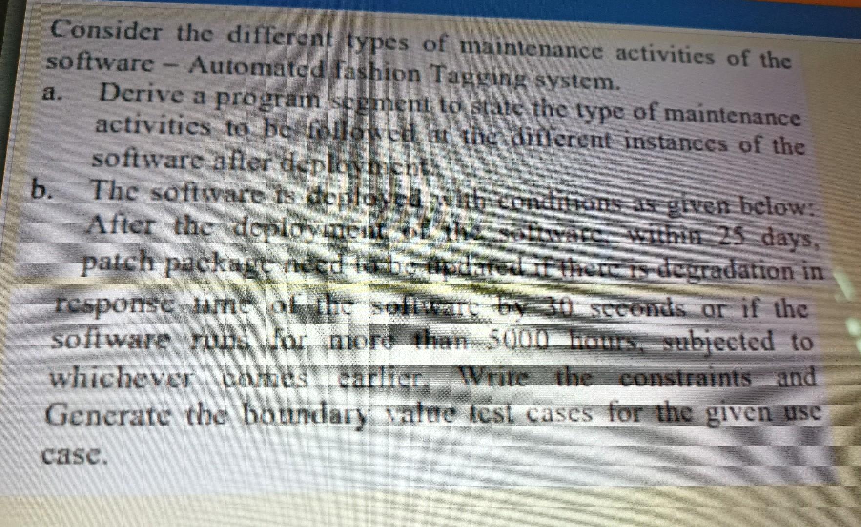 Solved Consider the different types of maintenance | Chegg.com