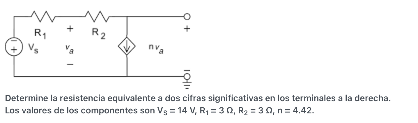 Solved Determine la resistencia equivalente a dos cifras | Chegg.com