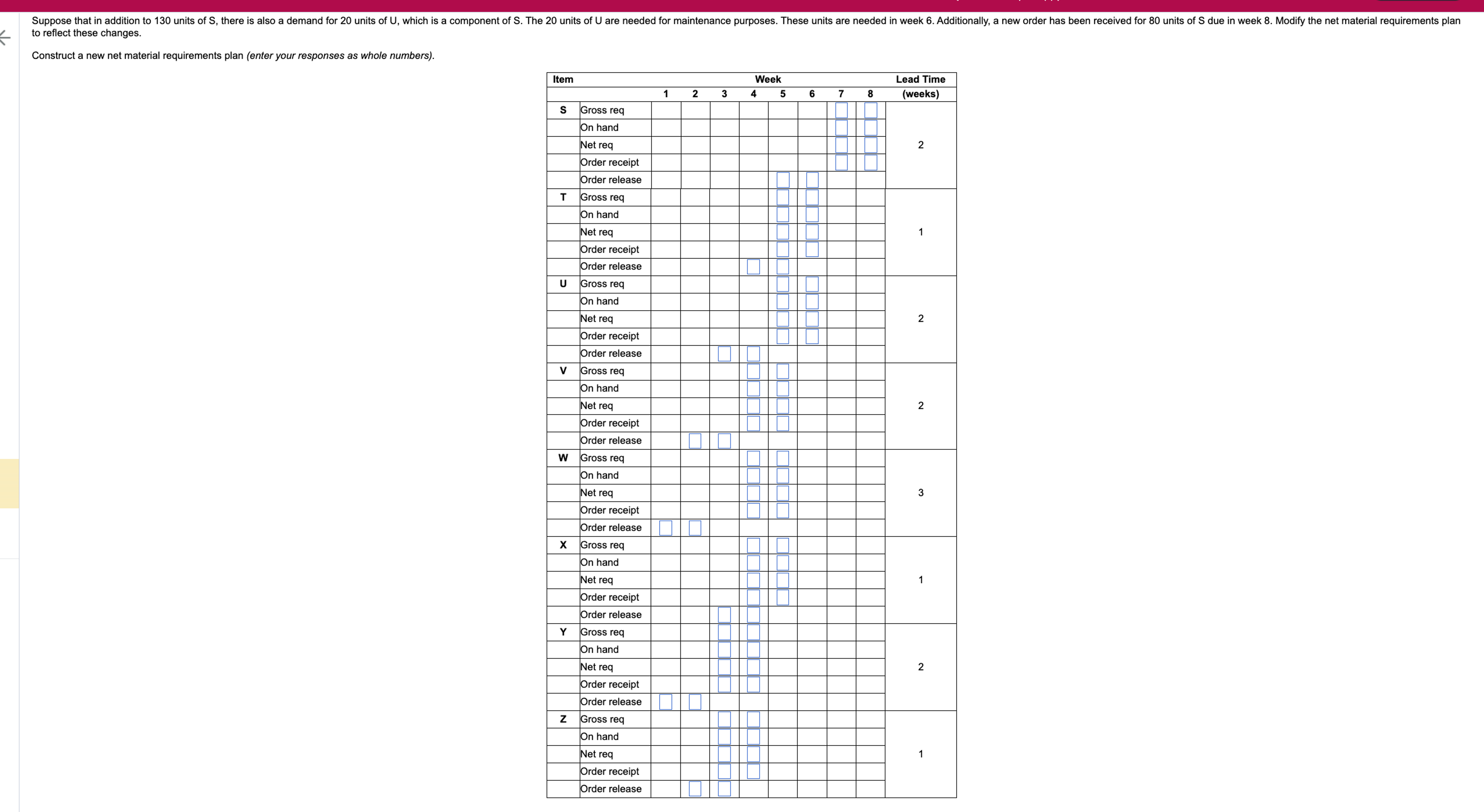 Solved to reflect these changes.Construct a new net material | Chegg.com