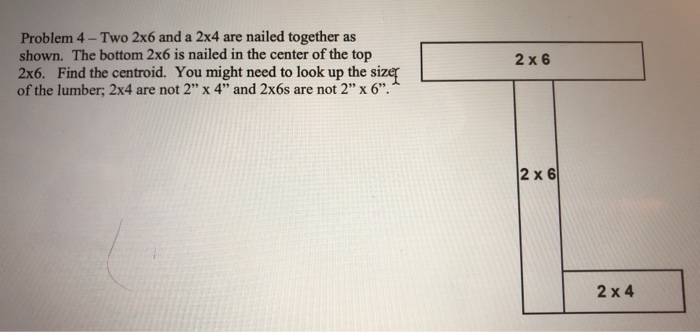 Solved Problem 4-Two 2x6 and a 2x4 are nailed together as | Chegg.com