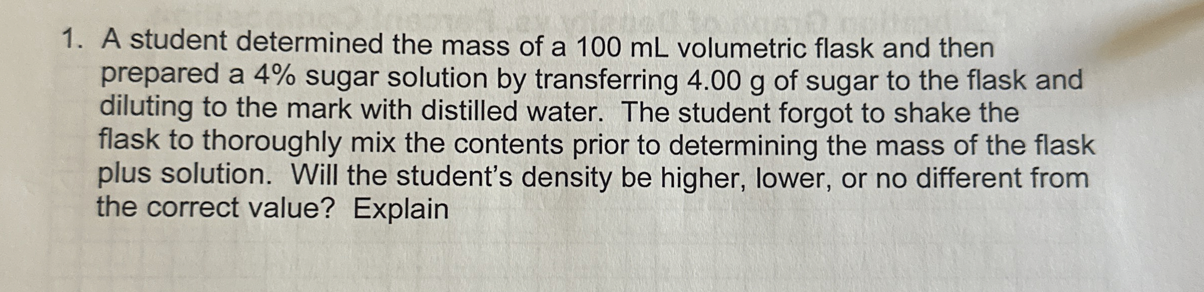 Solved A student used a 10 ﻿mL volumetric pipet to measure | Chegg.com