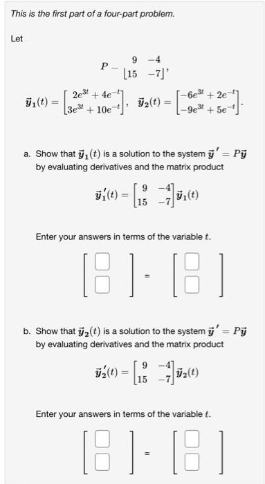 Solved This is the first part of a four-part problem. Let | Chegg.com