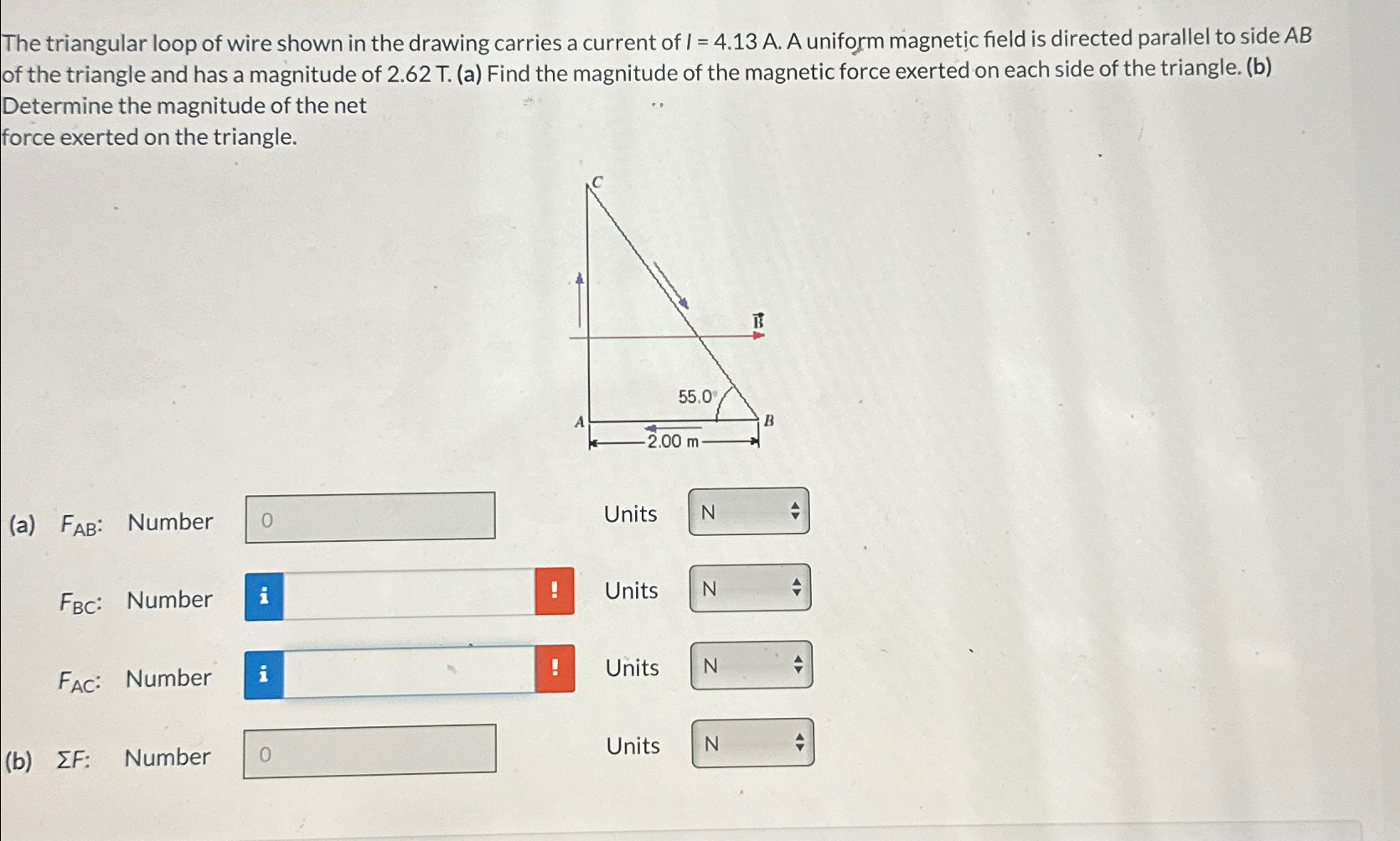 Solved The triangular loop of wire shown in the drawing | Chegg.com