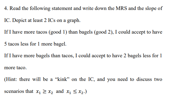Solved Read the following statement and write down the MRS | Chegg.com
