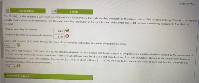 Solved Check My Work Spreadsheet eBook The file PD7_14.xlsx | Chegg.com