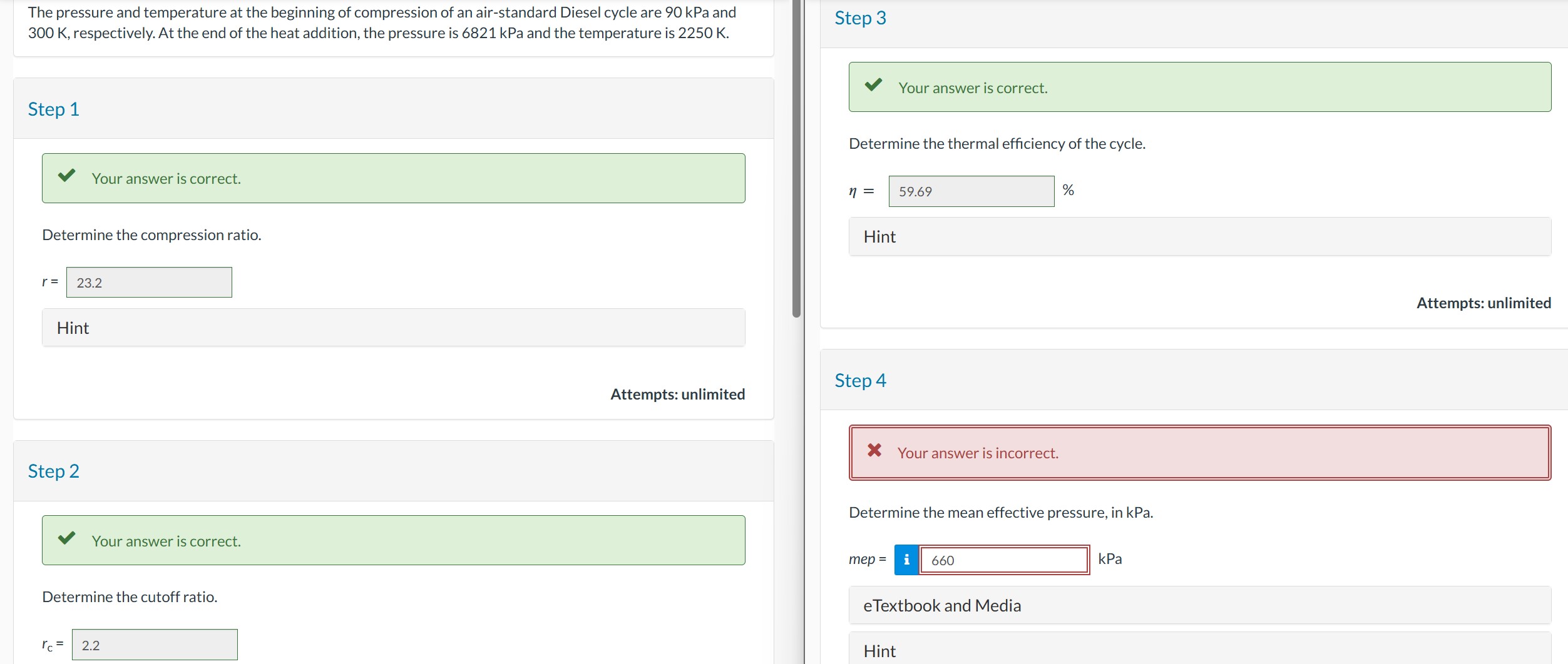 Solved Step 3 ﻿Your answer is correct. Determine the thermal | Chegg.com