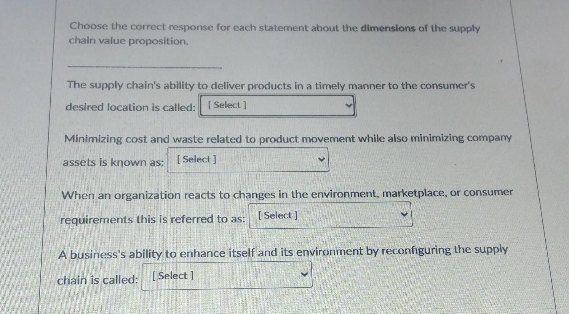 Solved Choose the correct response for each statement about | Chegg.com