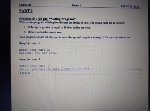 Solved answer my java question plz | Chegg.com