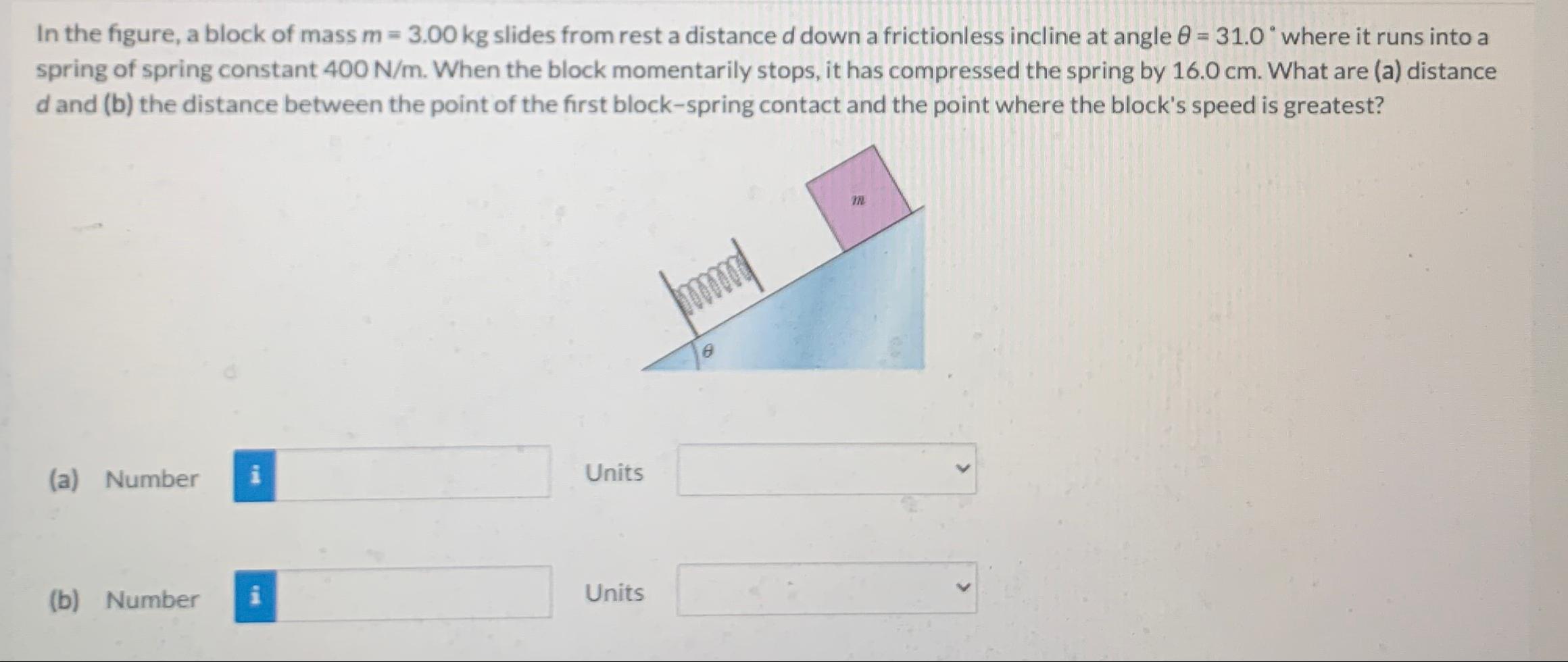 Solved In the figure, a block of mass m=3.00kg ﻿slides from | Chegg.com