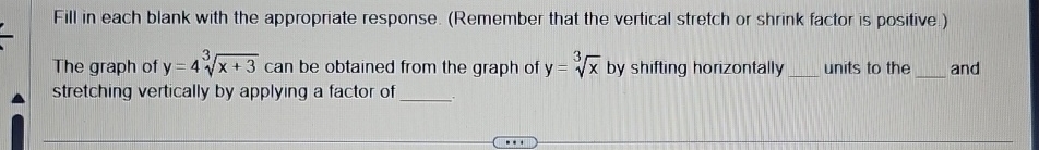 Solved Fill in each blank with the appropriate response. | Chegg.com