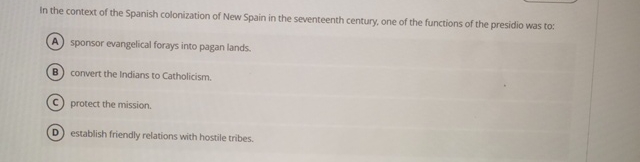 Solved In the context of the Spanish colonization of New | Chegg.com
