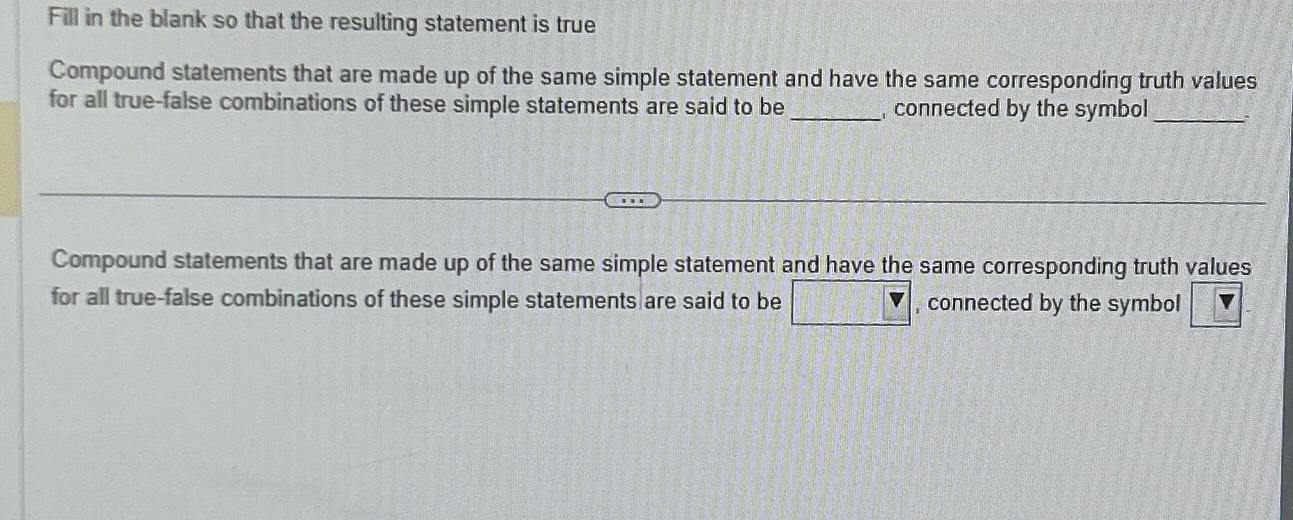 Fill in the blank so that the resulting statement is | Chegg.com