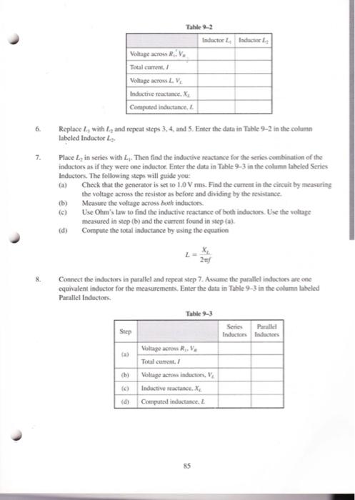 Solved 9 Inductive Reactance Name Date Class READING Floyd, | Chegg.com