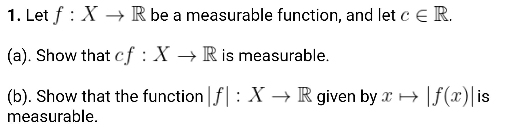 Solved Let F X→r ﻿be A Measurable Function And Let