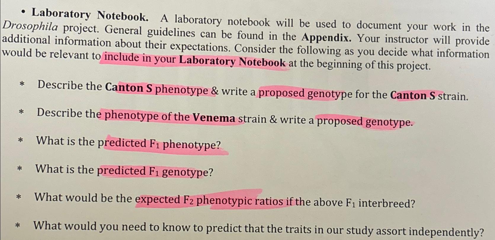 Solved Laboratory Notebook. A laboratory notebook will be | Chegg.com