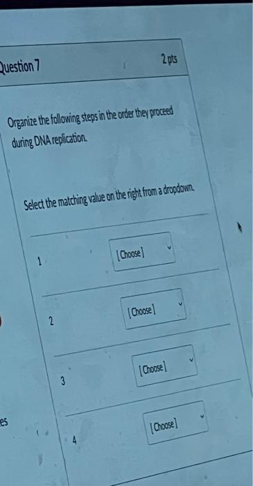 Solved Organize the following steps in the order they proced | Chegg.com