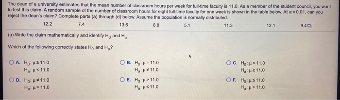 Solved The dean of a university estimates that the mean | Chegg.com
